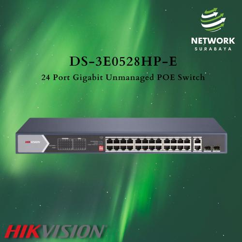 Jual HIKVISION DS-3E0528HP-E 24 Port Gigabit Unmanaged POE Switch - Kota Surabaya - NETWORK ...