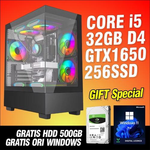 Jual PC GAMING RAKITAN MURAH CORE I5/32GB/GTX1650/256GB SSD - Kota ...