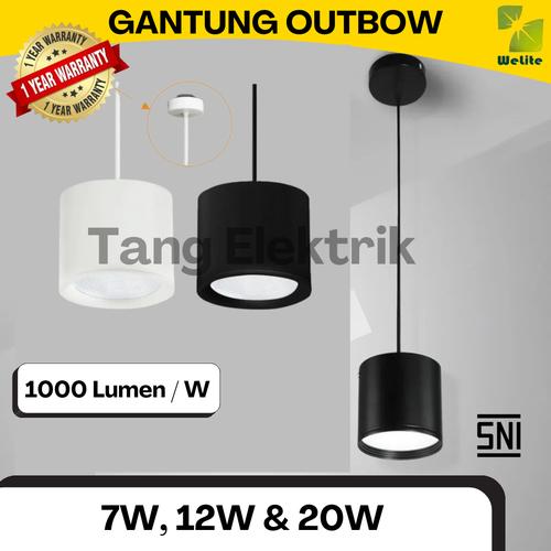 Promo Lampu Downlight Plafon Outbow Gantung Bulat LED 7W 12W 20W Kabel ...