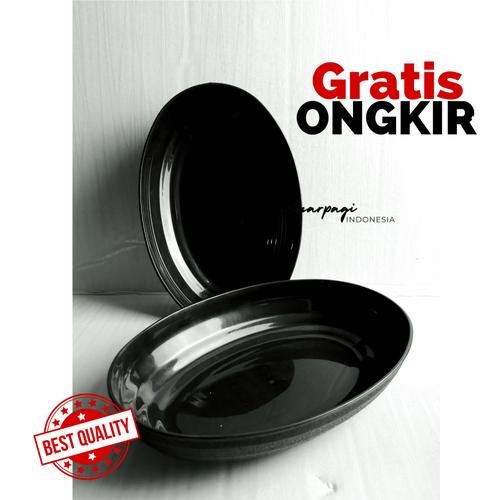 Jual Piring Oval Hitam Clio Ramen 9,5 inch Piring Lauk Jepang Aesthetic ...