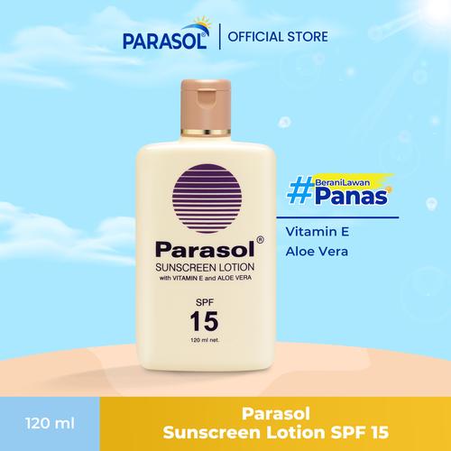 Promo Sunscreen Parasol Lot SPF 15 dengan Vitamin E dan Aloevera - 120 ...