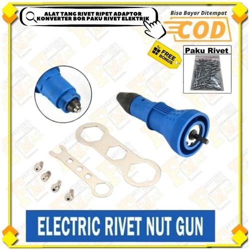 Jual Tang rivet adapter elektrik rivet gun bor tangan bonus paku rivet ...