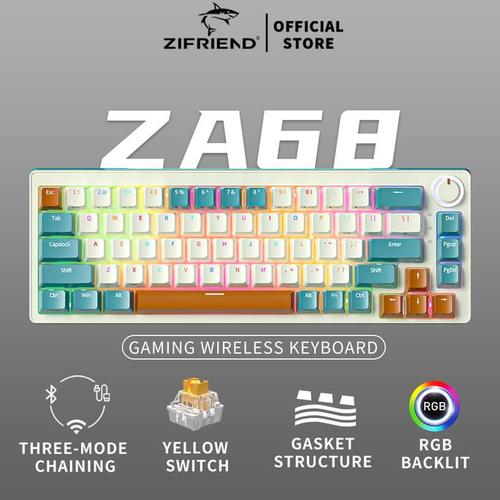 Jual ZIFRIEND TIME MACHINE 68 keys Hotswap 5 pin Mechanical Keyboard ...