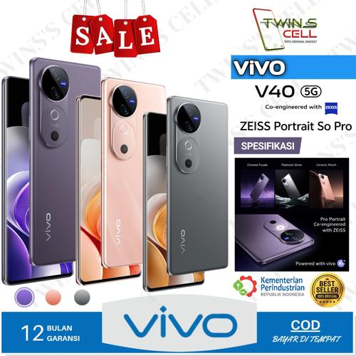 Promo VIVO V40 5G RAM 12/256 GB | GARANSI RESMI VIVO - Hitam - Kota ...