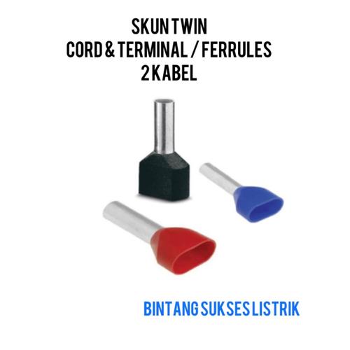 Jual GOOD QUALITY Skun Twin 2x4mm Double Ferrules Dua Kabel 2x4 mm ...