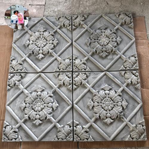 Jual walpanel 3D beton motip batik bunga Bali UK 40cm( isi 6 keping ...