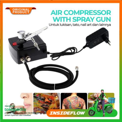 Jual Spray Gun Elektrik Kompresor Mini Air Brush Compressor Airbrush ...