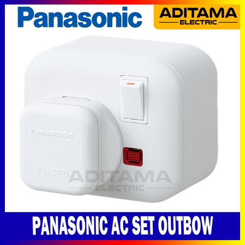 Jual PANASONIC STOP KONTAK AC SET OUTBOW/ STOP KONTAK AC + STEKER AC ...