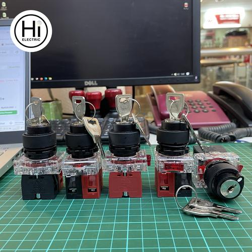Jual Hanyoung Key Switch ON OFF 2 Posisi 1NO 1NC Cabut Kunci 22/25mm ...