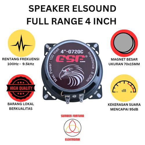 Jual Speaker Driver Elsound ESF 4" Full Range 4INCH FR Speker Spiker ...