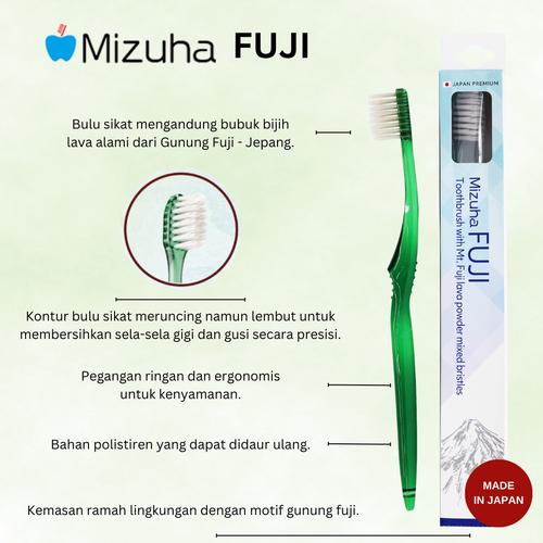 Jual Sikat Gigi Mizuha Fuji dengan Bubuk Lava Gunung Fuji - Toothbrush ...