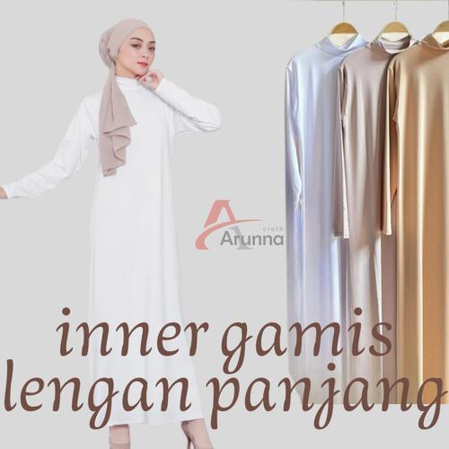 Promo Inner dress lengan panjang manset gamis Daleman Kaftan Spandek ...