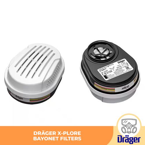 Jual Catridge Masker Draeger Xplore Bayonet Filters Tipe A1B1E1K1 Hg P3 ...