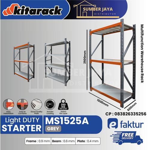 Jual MS1525 - Rak Gudang Besi Light Duty MS Series 250kg/Layer Frame ...