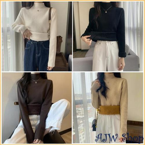 Jual AJW Inner Turtleneck Lengan Panjang Knit Import Tebel Premium XBT ...