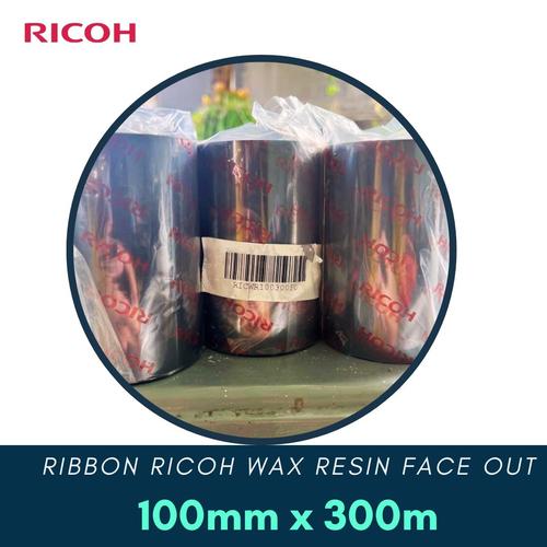 Jual Ribbon Barcode RICOH Wax Resin 100mm X 300m Face out - Jakarta ...