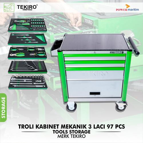 Jual Troli Kabinet Mekanik 3 Laci Merk Tekiro Roller Cabinet 3 Drawer ...