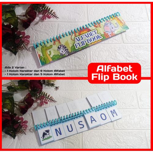Jual Alfabet Flip Book 5/6 kolom kata, Panduan Belajar huruf dan baca ...