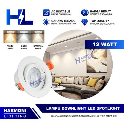 Jual Lampu Downlight Spotlight LED Plafon 12 Watt Lampu Sorot Plafon 12W - 12 Watt, Putih - Kota ...