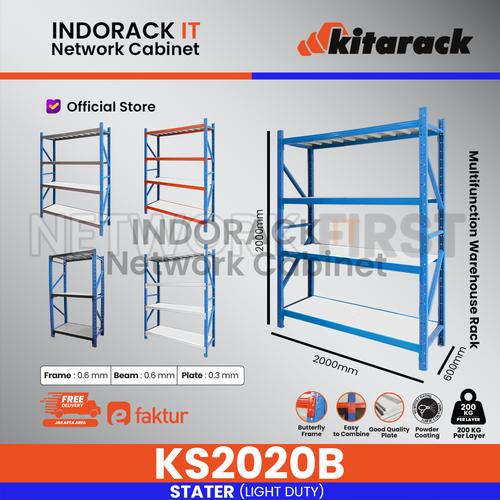 Promo Rak Gudang Light Duty 3level/susun tinggi 2MTR Rack Warehouse ...
