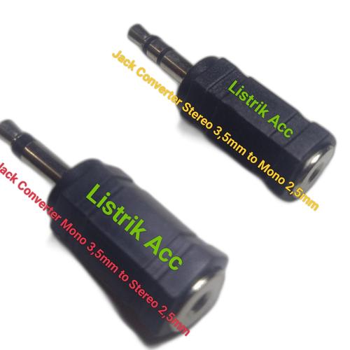 Jual Jack Converter Mono 3,5mm to Stereo 2,5mm / Jack Cover Mono To ...