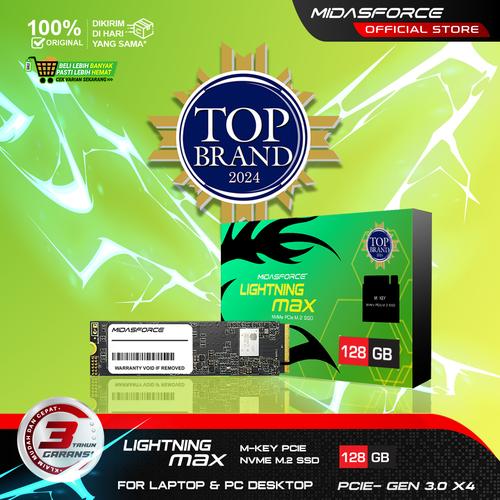 Jual SSD M.2 NVME 128GB Midasforce Lightning Max PCIe Gen3 x4 Internal ...