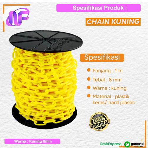 Jual Rantai Plastik 6mm 8mm Plastic Chain Warna Kuning Penyambung ...