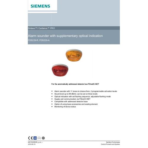 Jual Siemens Fds229-R Alarm Sounder/ Beacon Cerberus Pro - Kota Bekasi ...