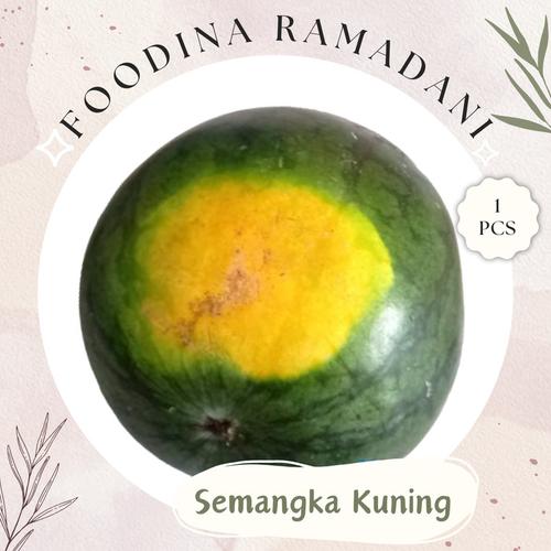 Jual BUAH SEMANGKA Kuning Biji - Yellow Watermelon Fresh [ 1 Buah Size ...