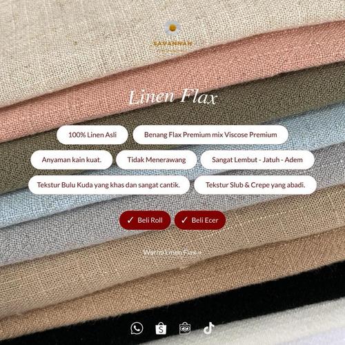 Jual Linen Flax Premium bahan kain full linen asli benang viscose ...