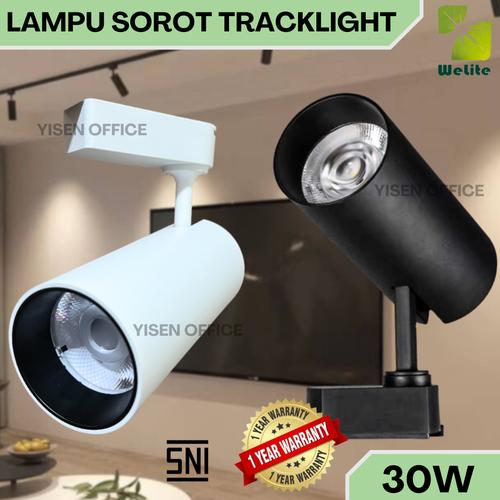 Promo Lampu sorot rel track LED / tracklight spotlight LED 30W bergaransi - HITAM 30W, WARM ...