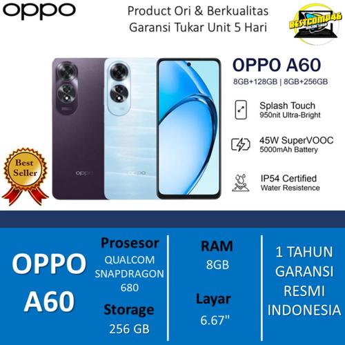 Promo OPPO A60 8GB 128GB | 8GB 256GB (Garansi Resmi) - PURPLE, 8GB ...