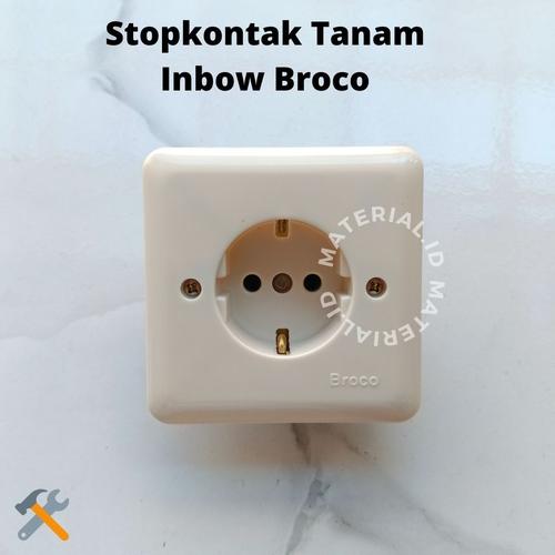 Jual STOPKONTAK BROCO Inbow 1 LUBANG SEGI ARDE OUTBOW OB BROCO Broko ...
