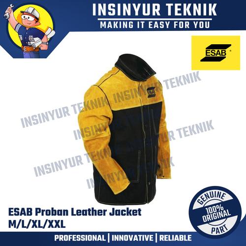 Jual ESAB Jaket las kulit Proban Welding Leather Jacket Comfort X L XL ...