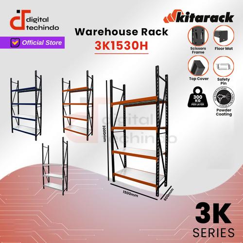 Promo Rak Gudang Besi 300kg /Layer Rack Gudang 3M Starter Rack P 1.5M ...