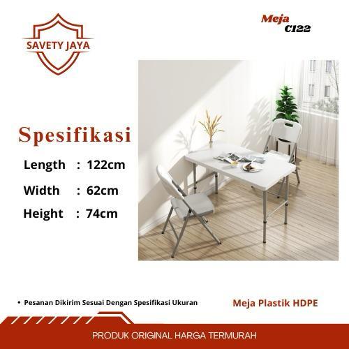 Jual C122 meja makan lipat persegi panjang / meja kerja penjualan 120cm - Jakarta Utara - savety ...