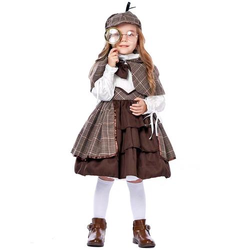 Jual Cute Sherlock Girl Dress Detective Holmes Costume Halloween Kostum ...