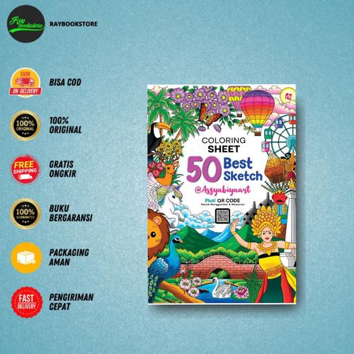 Jual Buku Coloring Sheet 50 Best Sketch by Assyabiyaart - Ruang Kata ...