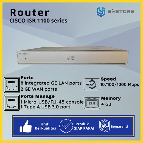 Jual Cisco C1111-8P ISR 1100 8 Ports Gigabit Dan Dual Gigabit WAN ...