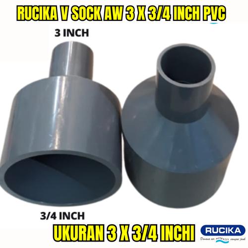 Jual Vlok Sok Fitting Pipa Socket V Sock AW Ukuran 3 x 3/4 Inchi PVC ...