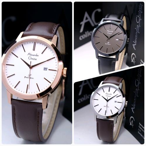 Jual JAM TANGAN PRIA ALEXANDRE CHRISTIE AC 1007 AC1007 LEATHER ORIGINAL ...