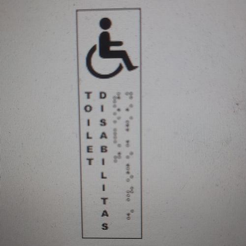 Jual Toilet Disabilitas restroom pintu tanda nama ruang papan Braile ...