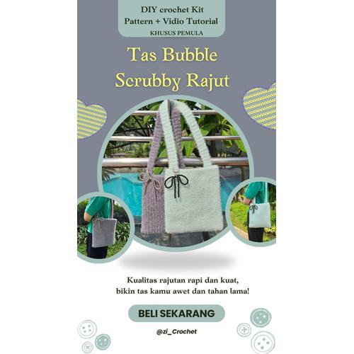 Jual Tas Bubble Scrubby Rajut Korean Style - Mint Muda - Jakarta Utara ...