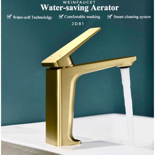 Jual Keran Cuci Tangan Kran Air aer Wastafel Sink Emas Brushed Gold ...