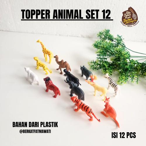 Jual TOPPER ANIMAL SET 12 PCS / TOPPER CAKE / MAINAN / TOPPER HEWAN ...