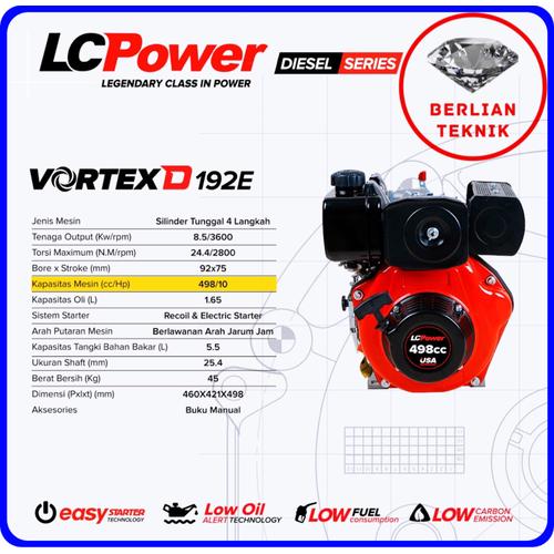 Jual Mesin Penggerak Solar Engine Diesel Loncin LC Power Vortex D 192 E / 10 HP - Jakarta Barat ...