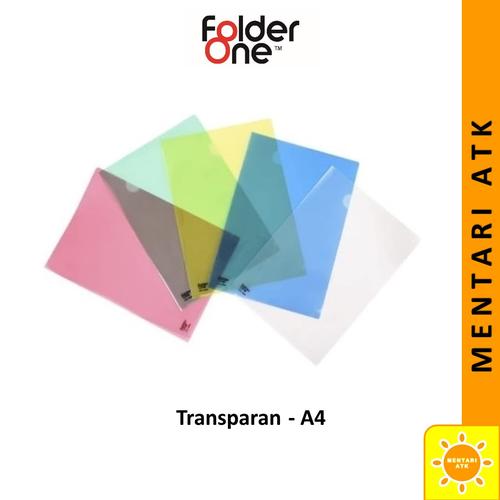 Jual Map Plastik Bening A4 / Map L A4 Folderone - Transparan - Jakarta ...