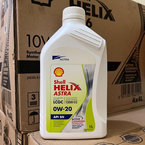 Jual Oli Mesin Mobil Shel Shell Helix Astra 0W-20 API SN LCGC 1L Liter ...