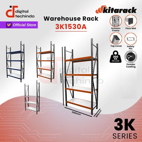 Promo Rak Gudang Besi 300kg /Layer Rack Gudang 3M Starter Rack P 1.5M ...