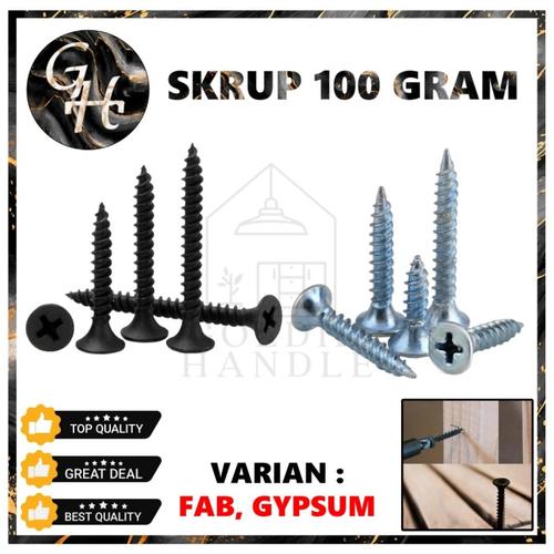 Jual Sekrup Skrup GYPSUM / Sekrup Gypsum Hitam screw (100 gram ...